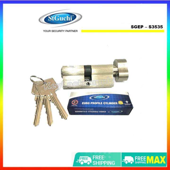 St Guchi SGEP-S3535 Single Key & Thumbturn Euro Profile Cylinder | Lazada