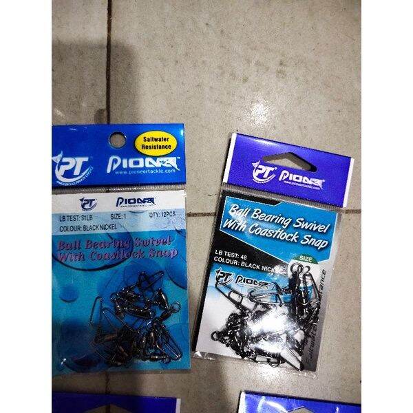 ball bearing swivel plus coaslock snap pancing pioneer ukuran 1 2 3 4 6 ...