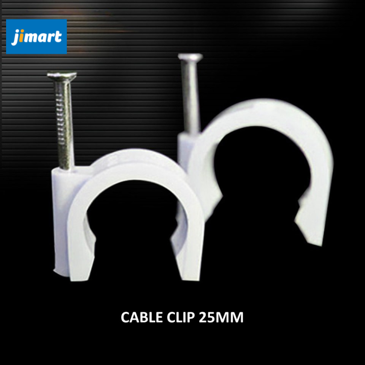 Jimart 25mm Cable Clip With Nail Organized Cable Wire Tie Holder ...