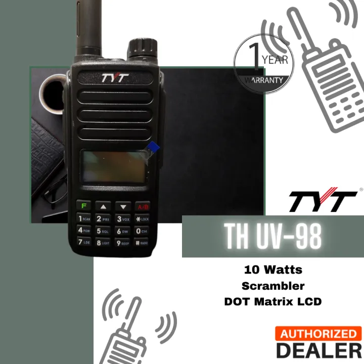 Original TYT TH-UV98 Dual Band 10 Watts Power with Scambler DOT Matrix ...