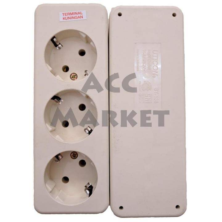 Terminal Stop Kontak Listrik 3 Lubang Lobang Colokan Rumah | Lazada ...