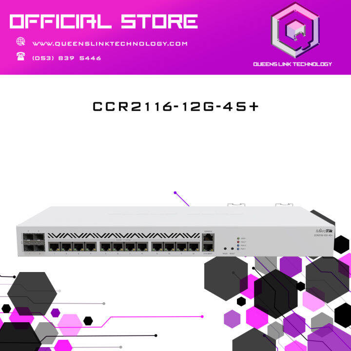 Mikrotik CCR2116-12G-4S+ Cloud Core Router L6 1U Rackmount 12-Port, 4 ...