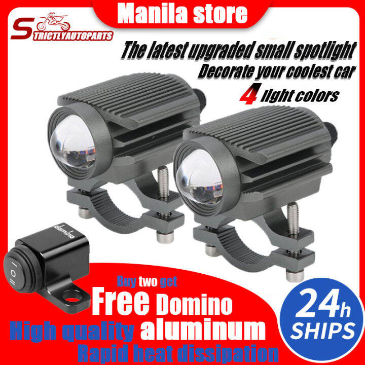 Mini Driving Light LED Headlight For Motorcycle 12V Dual-color ...