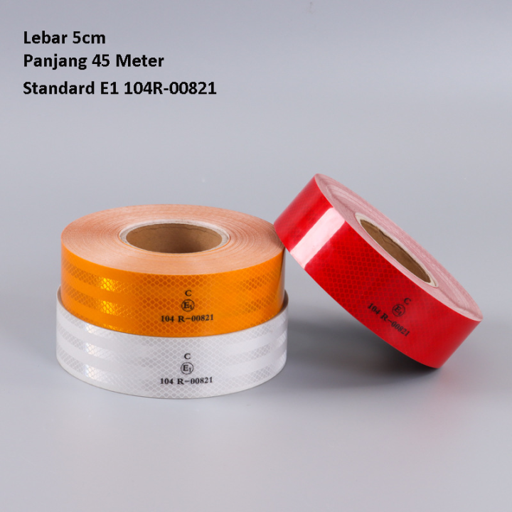 Stiker Sticker Reflektif Reflektor Mata Kucing Uji KIR Truk Box Pickup ...