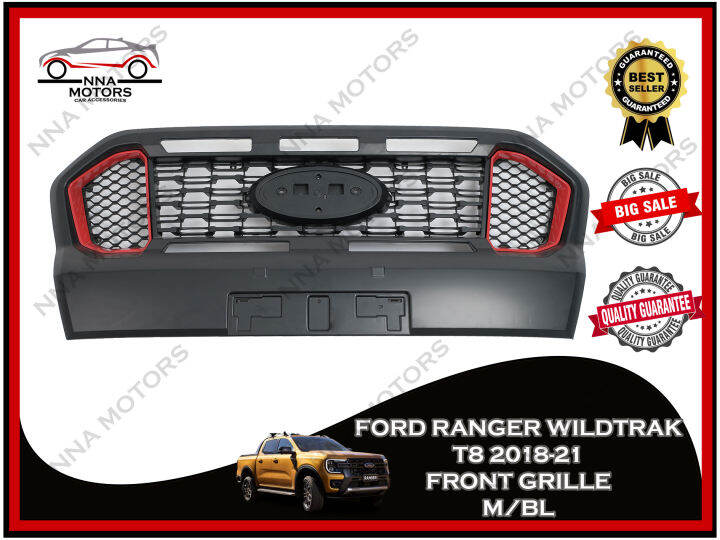 FORD RANGER WILDTRACK T8 2018-21 FRONT GRILLE Matte Black | Lazada PH