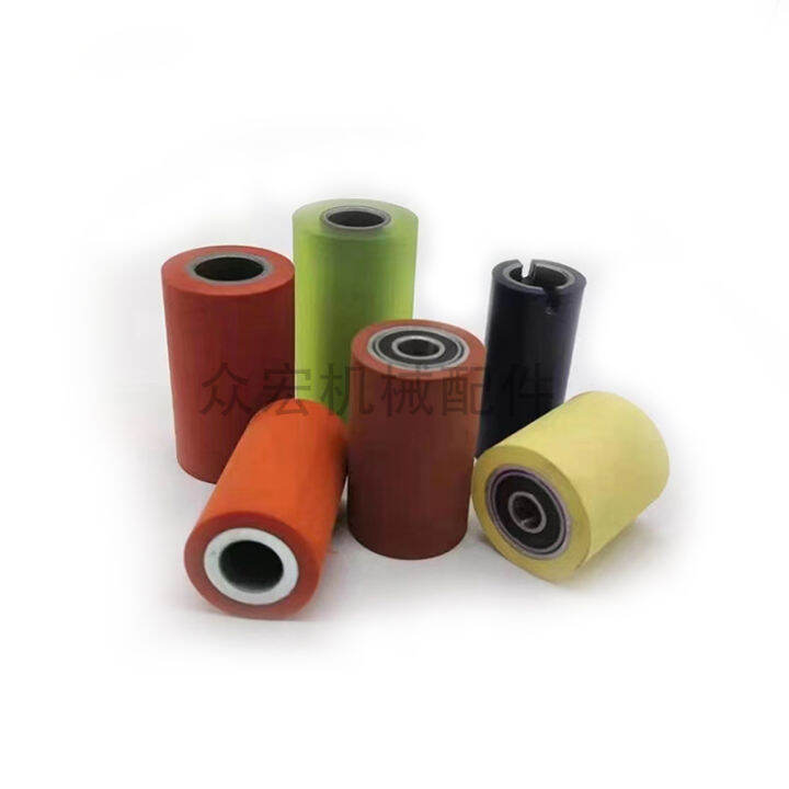 Edge banding machine manual rubber wheel full-automatic rubber conveyor ...
