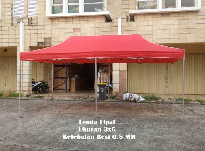 Tenda Lipat Ukuran 3x6 Premium (Ketebalan Besi 0.8MM) - Tenda Matic - Tenda Otomatis | Lazada ...