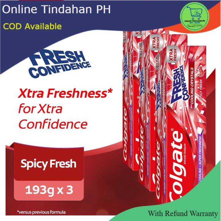 Colgate Fresh Confidence Spicy Fresh Toothpaste for Fresh Breath 193g ...