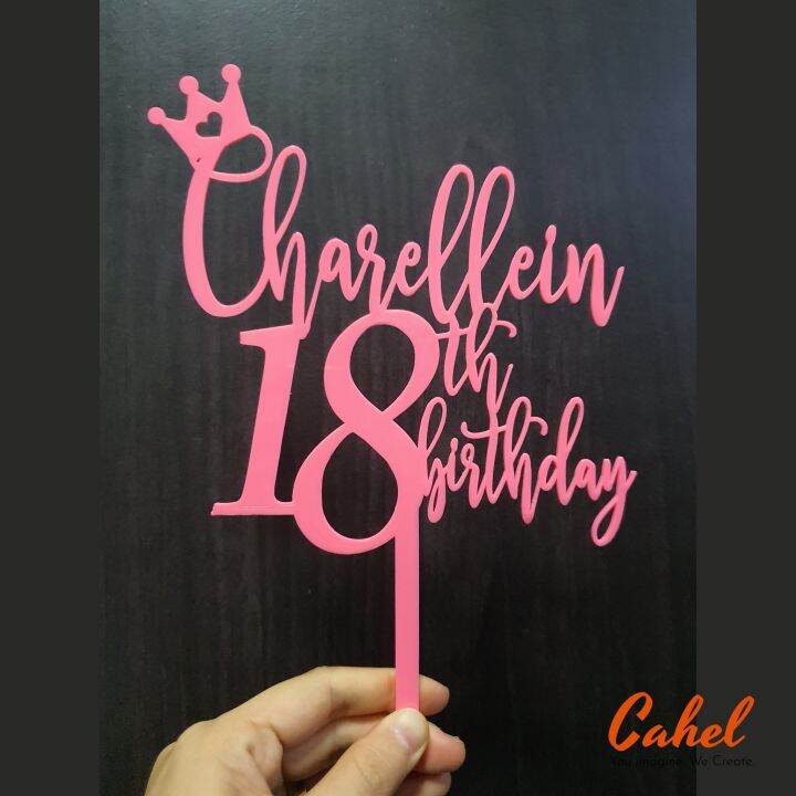 Happy Birthday Debut Cake Topper 18th Birthday Personalized Customized ...