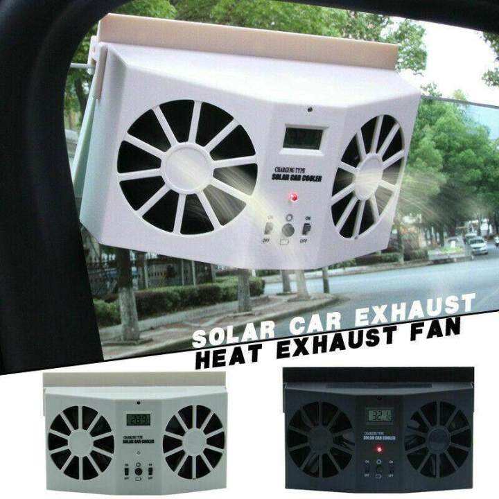 Car Solar Powered Exhaust Fan Car Gills Cooler Auto Ventilation Fan ...