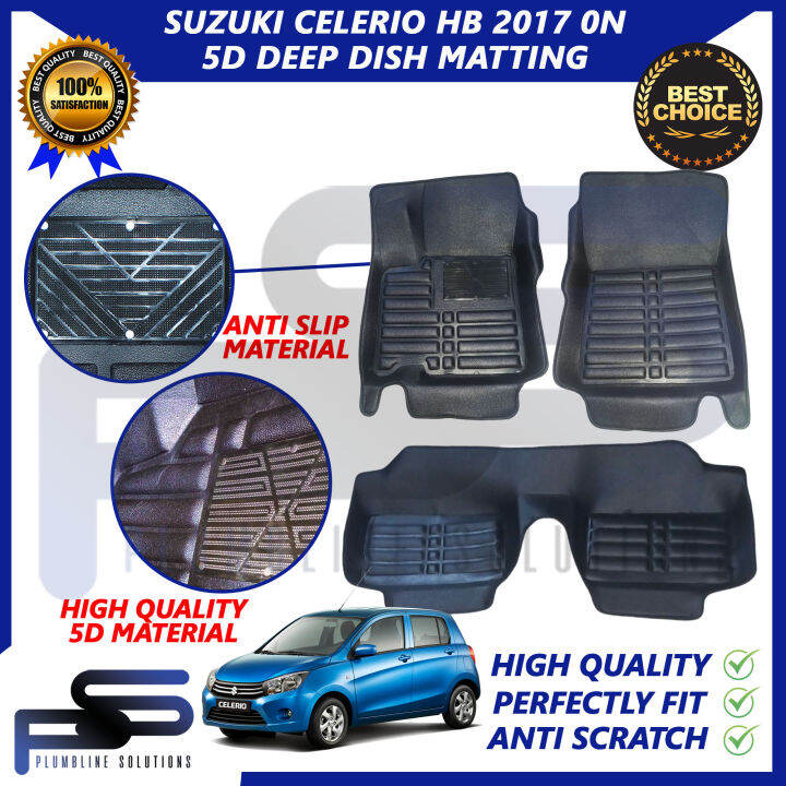 5D / TPE Deep Dish Matting for Suzuki Celerio 2017 2018 2019 2020 202 ...