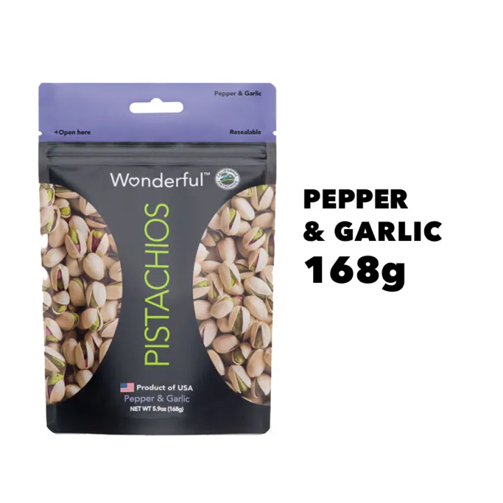 Wonderful Pepper & Garlic Pistachios 168g | Lazada PH