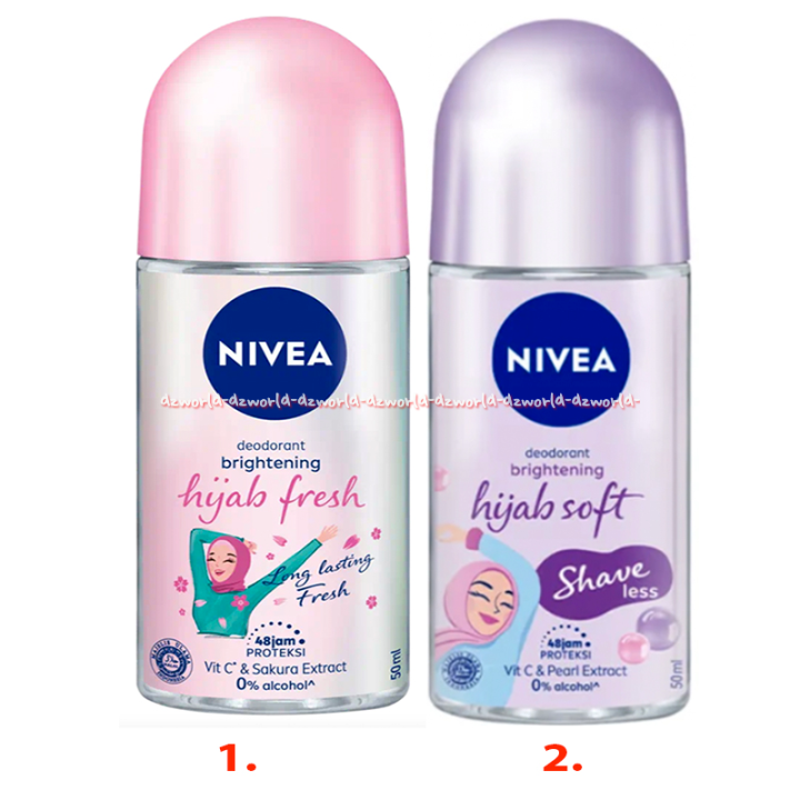 Nivea 50ml Deodorant Brightening Hijab Fresh Soft Deo Roll On Untuk ...