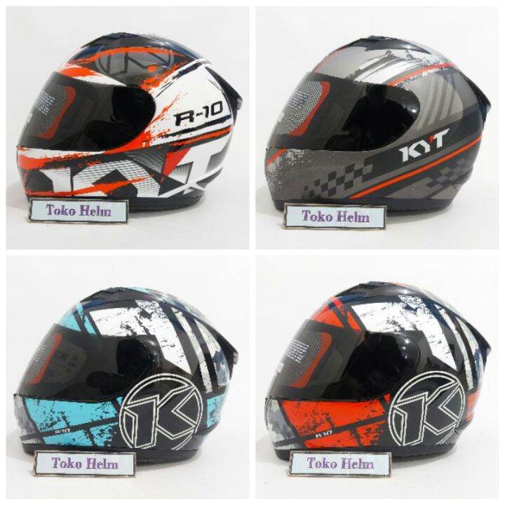 Helm KYT full face KYT R10 motif ORIGINAL KYT | Lazada Indonesia