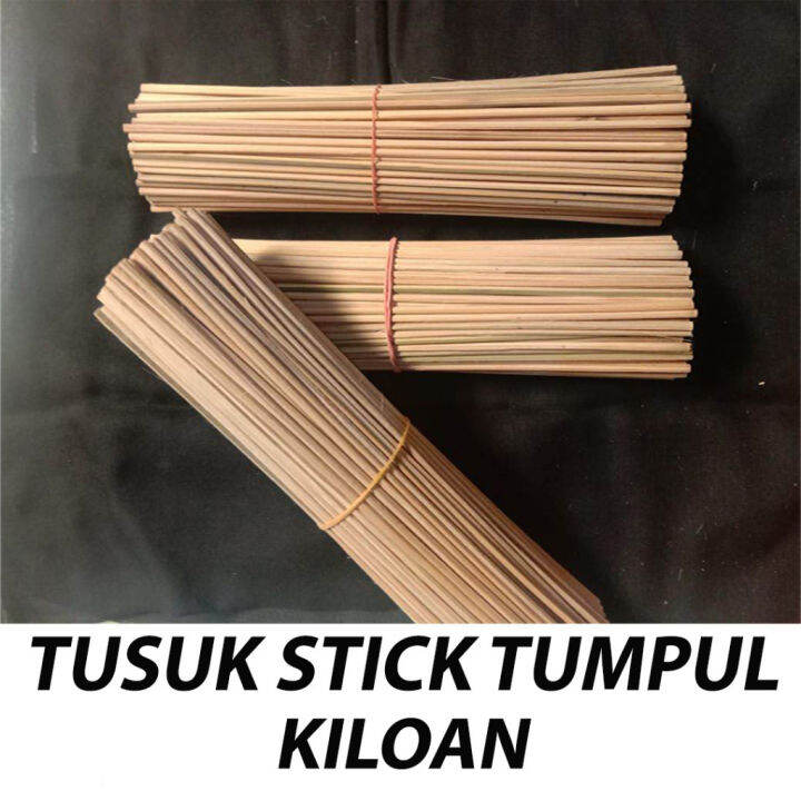 Tusuk sate/stick bambu tidak runcing/tumpul bisa untuk gulali/catton ...