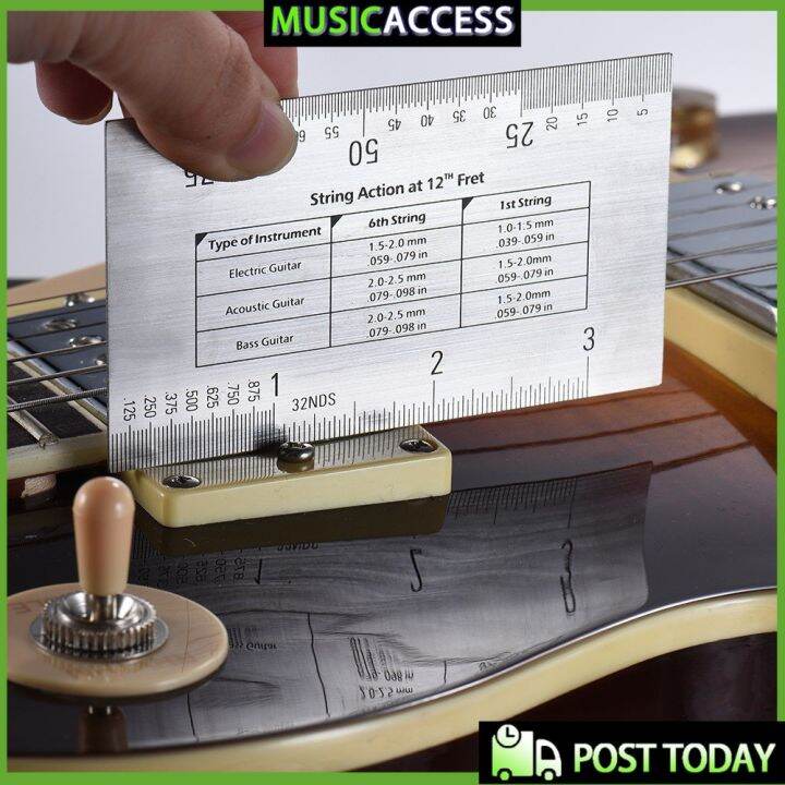 Stewmac String Action Gauge Guitar String Action Gauge Measuring Ruler ...