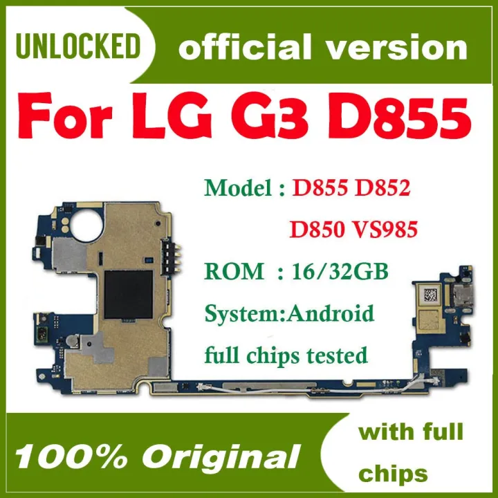 Unlocked Tested G3 D855 Mobile Electronic Panel Mainboard Motherboard ...