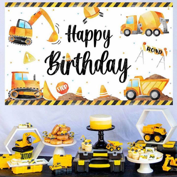 Engineer Excavator Bulldozer Truck Backdrop Photography Background for ...