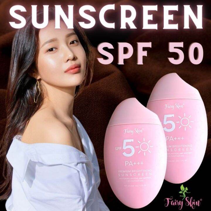 FAIRY SKIN Sunscreen for Face SPF 50 Sunscreen Face Brightening ...