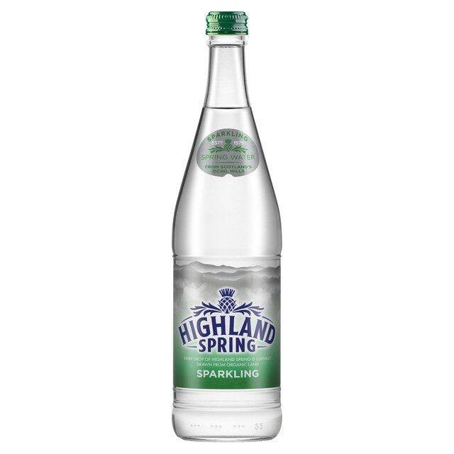 Highland Spring Sparkling Water (Glass)-750ml 12 bottles ไฮแลนด์สปริงจากสก็อตแลนด์ ขวดแก้ว 750 ...