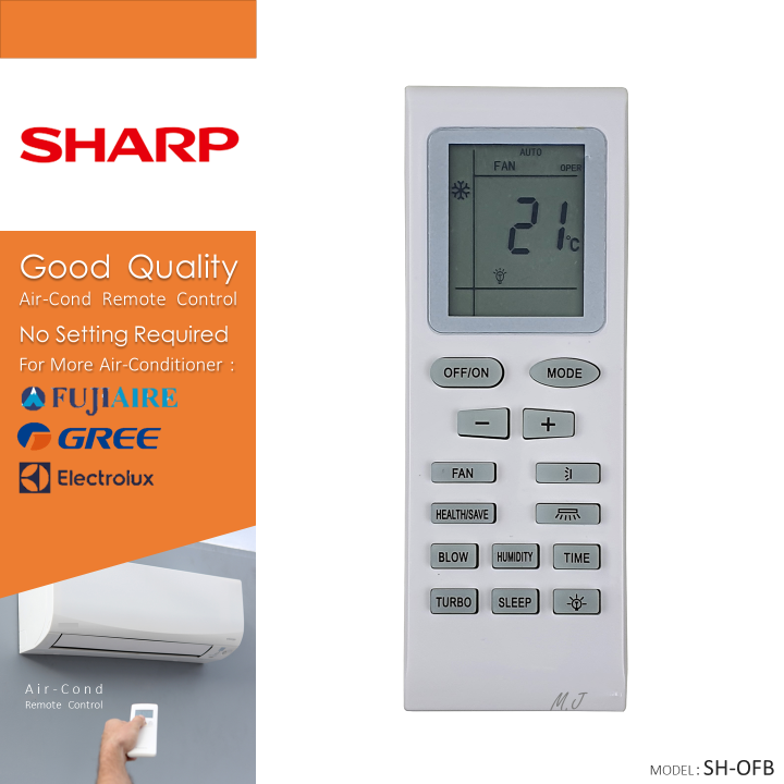 Sharp Gree Fujiaire Electrolux 1HP Air Cond Air Conditioner Remote ...