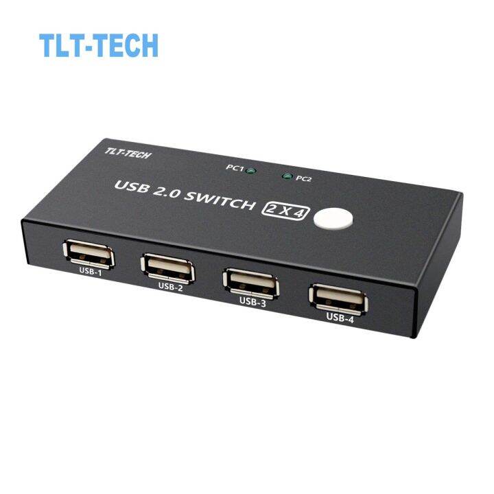 USB 2.0 Switch 2 USB Ports Switch Selector 2 Computer Sharing 4 USB ...