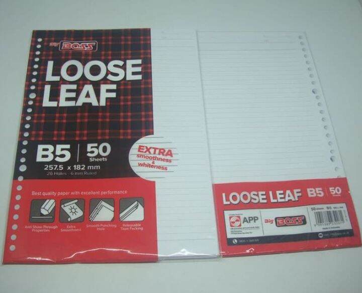 Kertas REFILL, ISI FILE, ISI BINDER, LOOSE LEAF B5-50 BIG BOSS | Lazada Indonesia