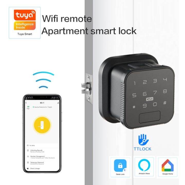 【YF】 Tuya WIFI Fingerprint Lock TTlock Door Password Card NFC Key APP ...