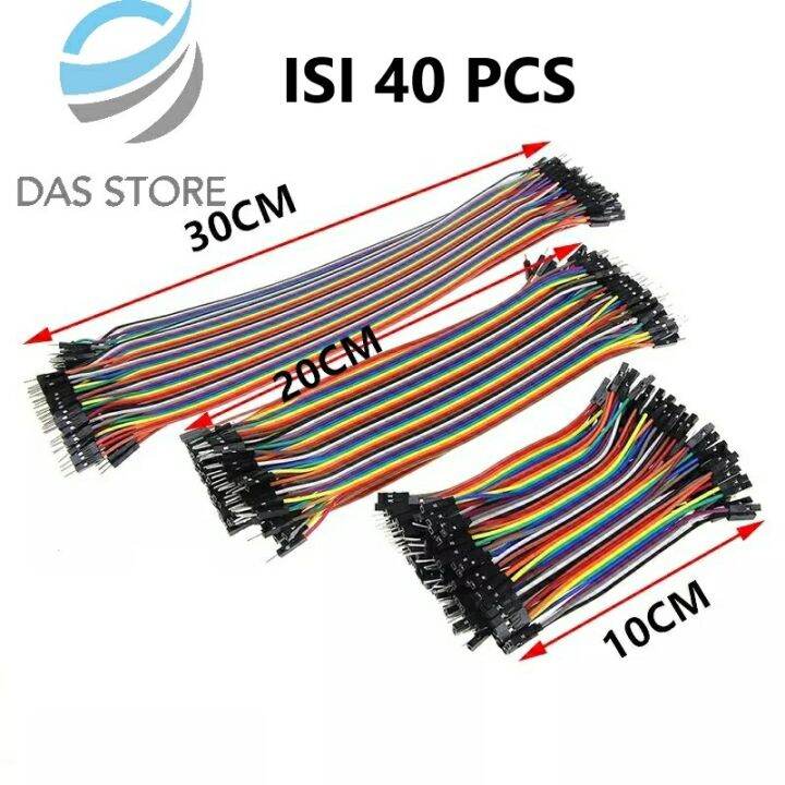 40pcs jumper cable kabel jumper arduino beraneka jenis 10cm 20cm 30cm ...