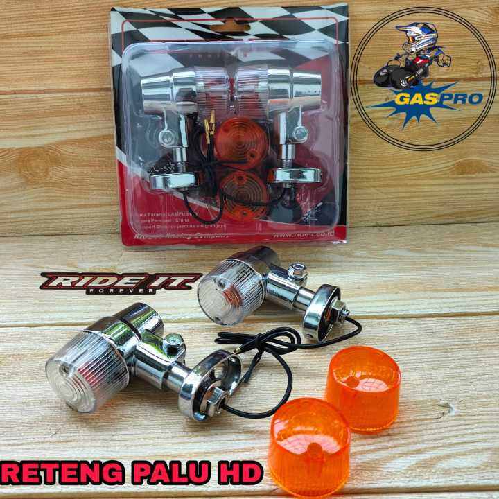 Riting Bulat Sein Palu Kotak palu HD Chrome Lampu Sein CB Classic Ride ...