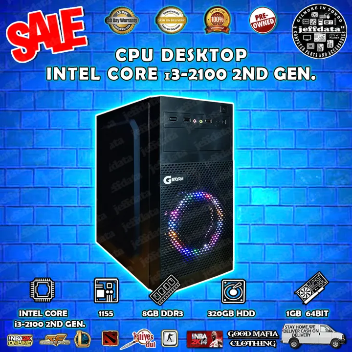 Desktop Cpu Intel Core i3 - 2100 2nd Gen 8gb ddr3 320gb hdd 1Gb 64bit ...
