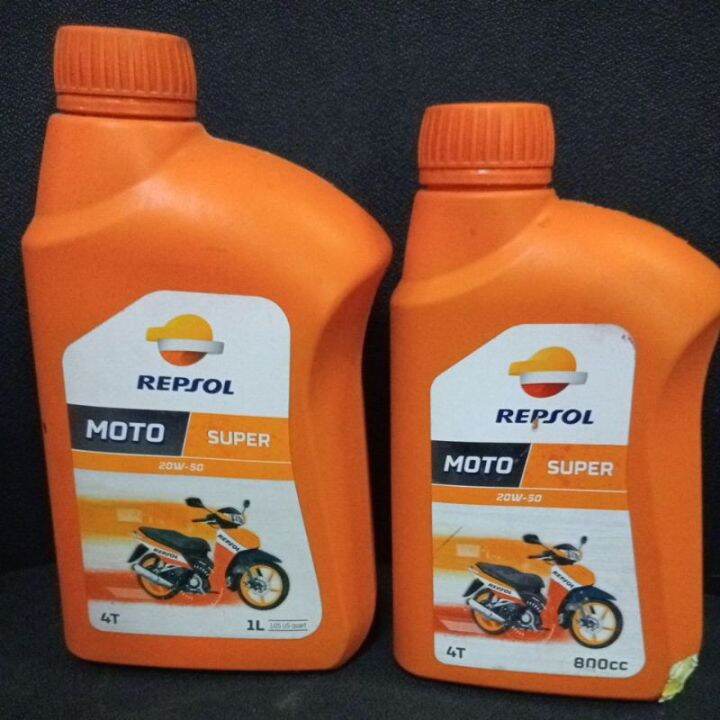 REPSOL Oil Moto Super 4T 20W50 1 Liter 800ml Oli Mesin Motor Bebek ...
