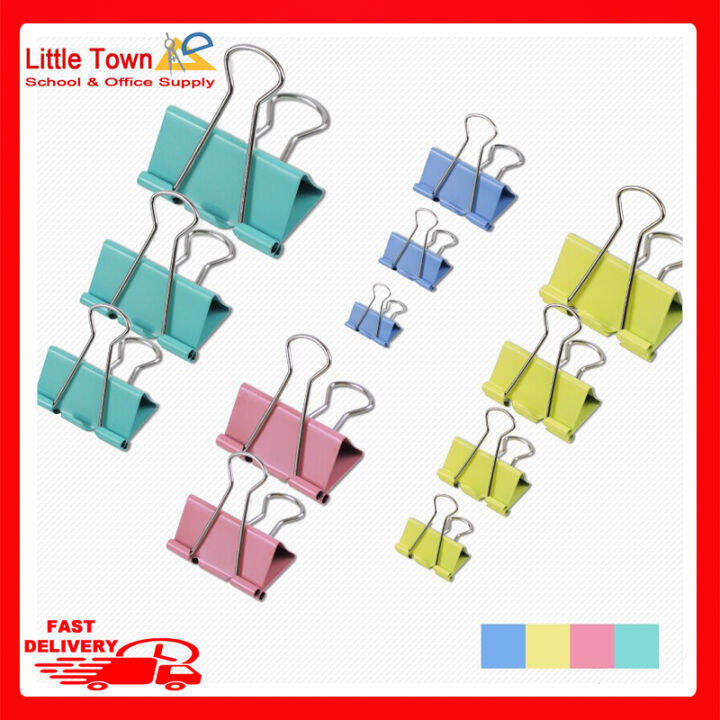 All sizes : Binder Clips Metal Assorted Colored Paper Clips BInding ...