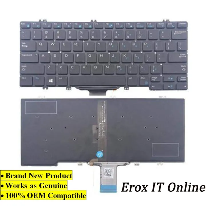 DELL Latitude E7290 E5280 5288 5289 7280 7290 7380 Laptop Keyboard US ...