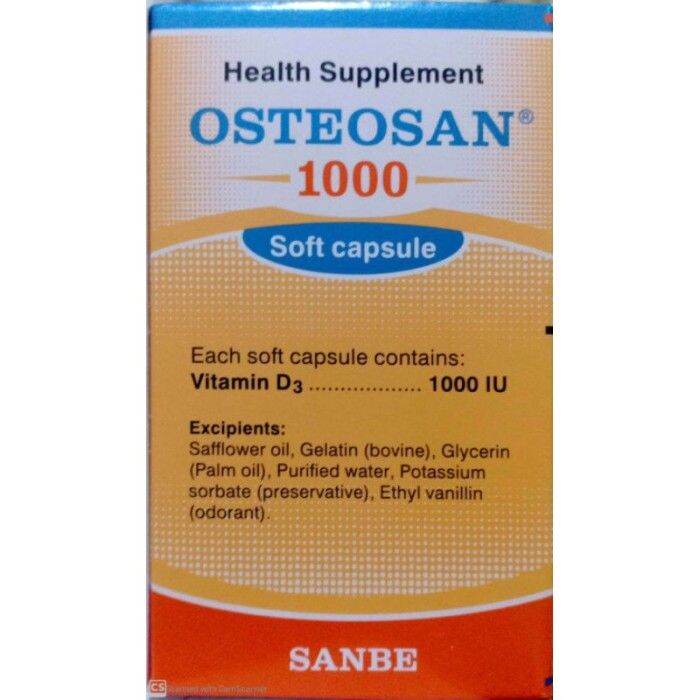 OSTEOSAN | VIT D3 1000 IU | 1BOTOL ISI 60 | Lazada Indonesia