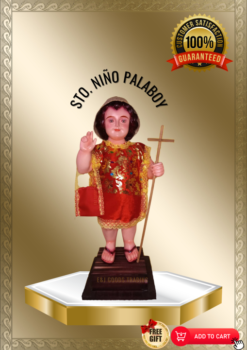 Santo Niño Laboy size#45 red 53cm(nino gala palaboy table altar church ...