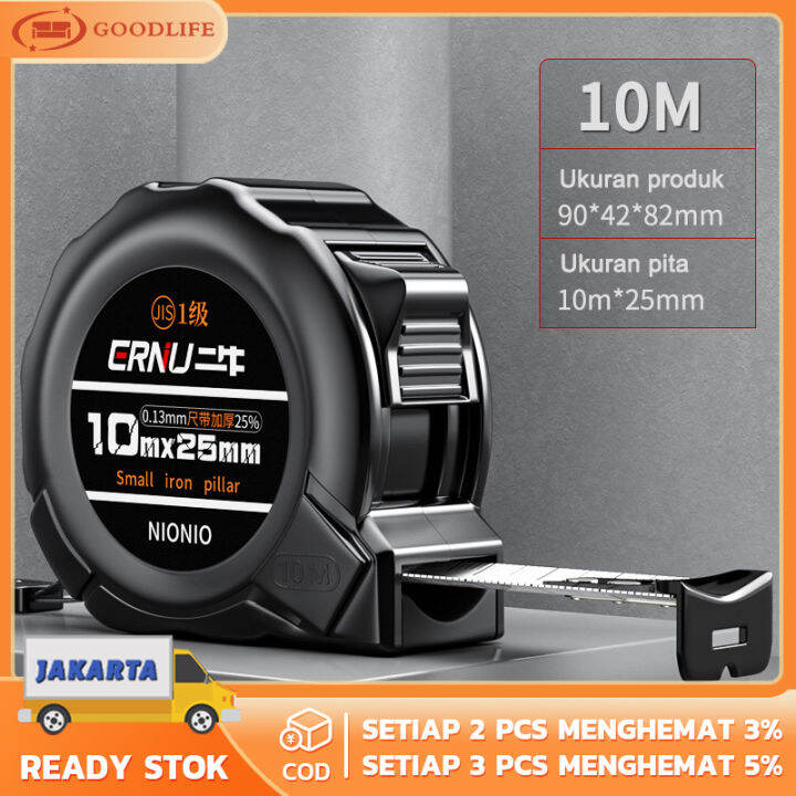 Alat Ukur Meteran Roll Panjang10 Meter Stainless Tebal 19 - 25 MM ...