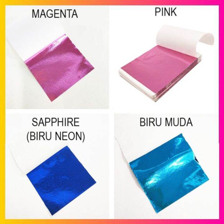 Littleponny Isi 10 Lembar 9x9cm Kertas Foil Emas Gold Leaf Foil Sheet ...