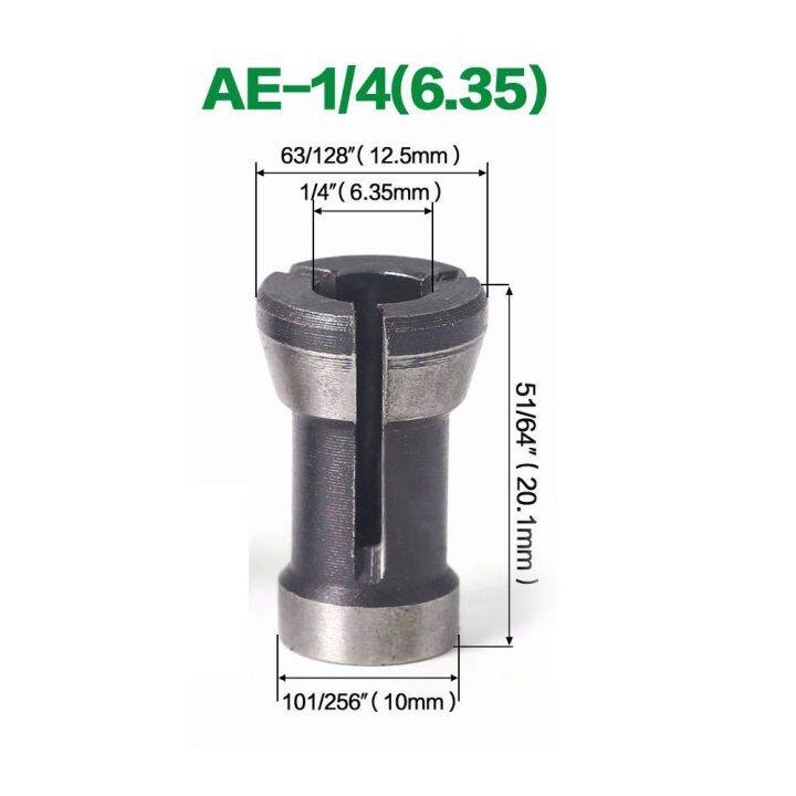 6/ 6.35/ 8Mm Shank Router Bit/extension Collet Chuck แกะสลักเครื่องตัด ...