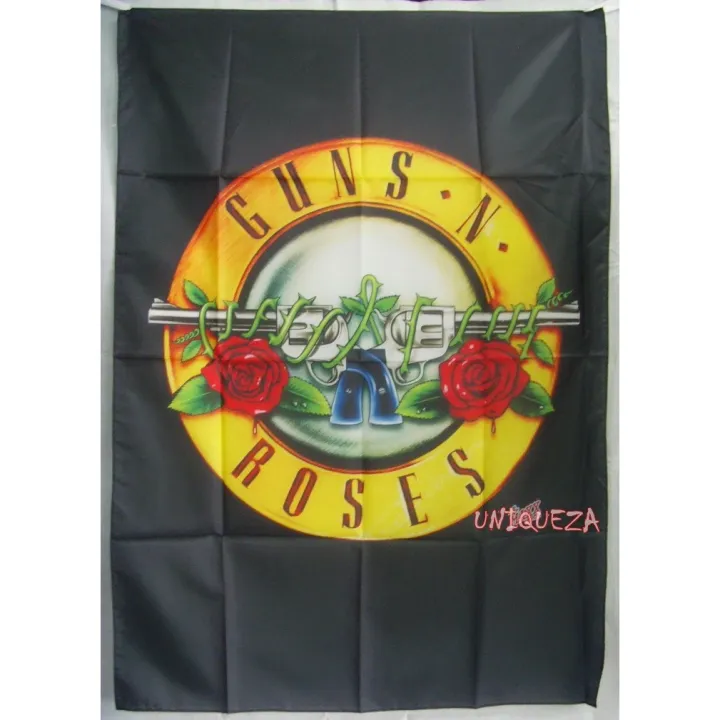 ♗ธงวง Guns N Roses ธง ป้ายผ้า วงดนตรี วงร็อค GNR Heavy Metal Rock ...