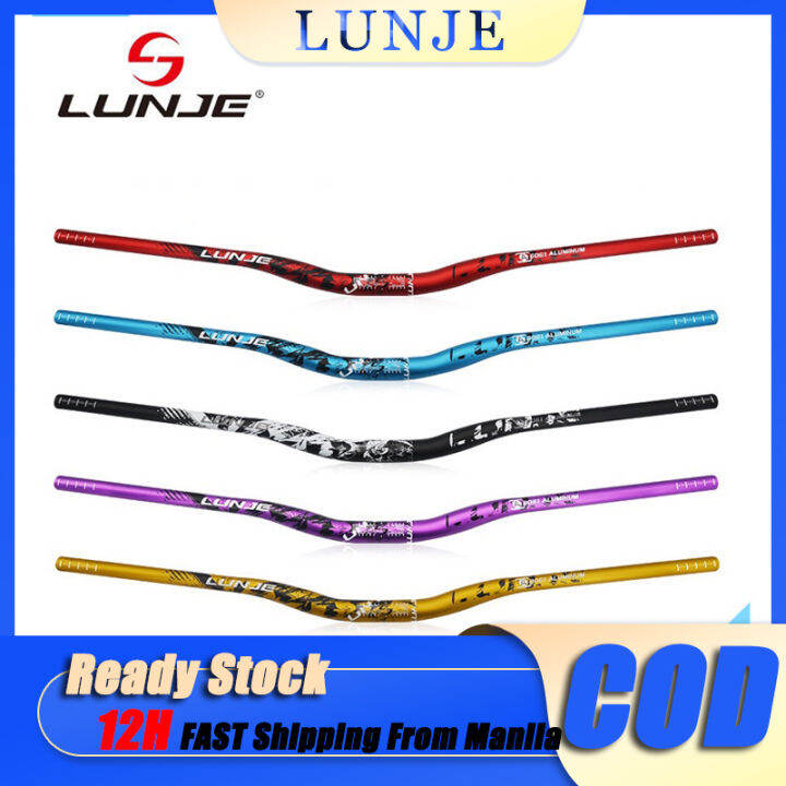 LUNJE Aluminum Alloy Bike Handlebar Mountain Bicycle Handlebar DH 31.8 ...