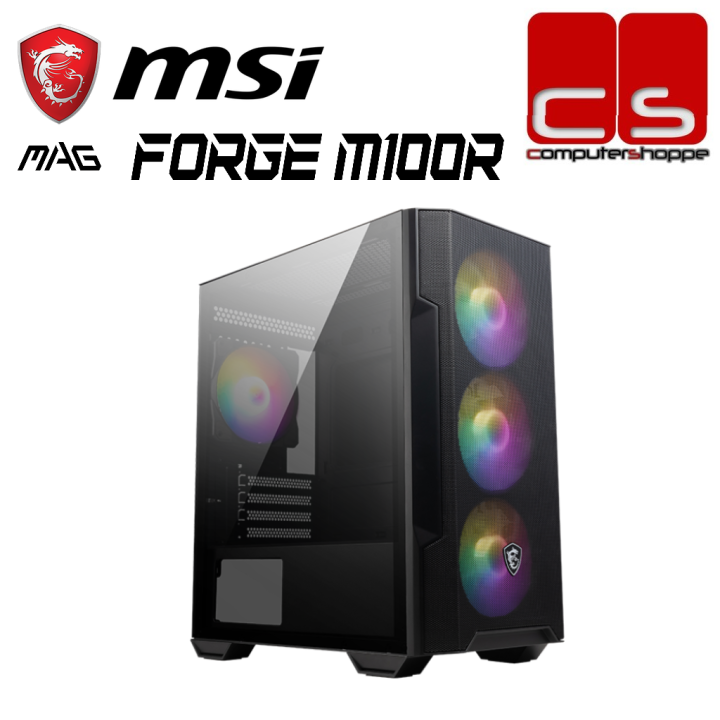 MSI MAG FORGE M100R Micro-ATX Tower Gaming Casing | Lazada