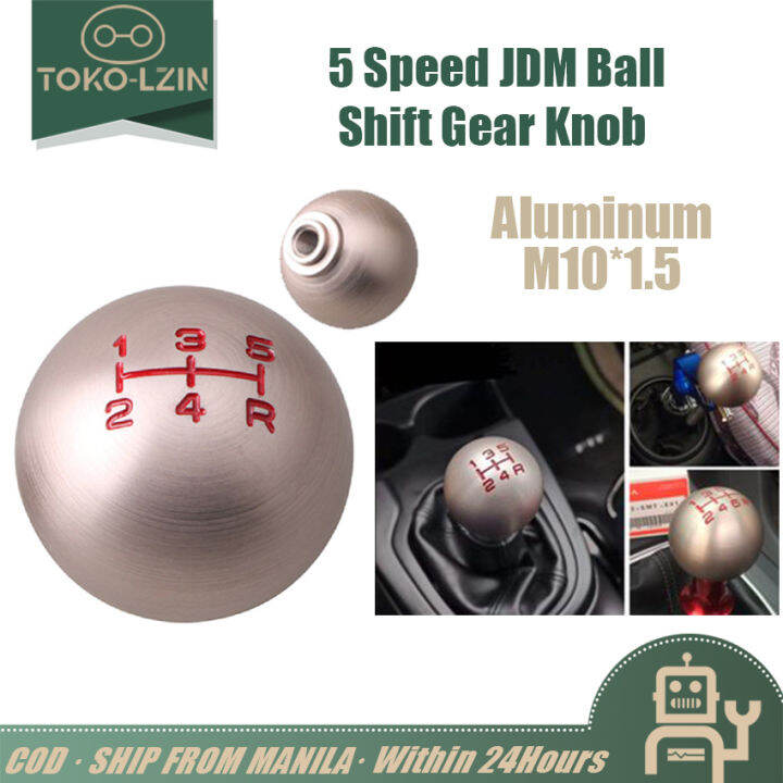 Shift Gear Knob with Aluminum 5/6 Speed Ball Shape For Honda Fit Civic ...