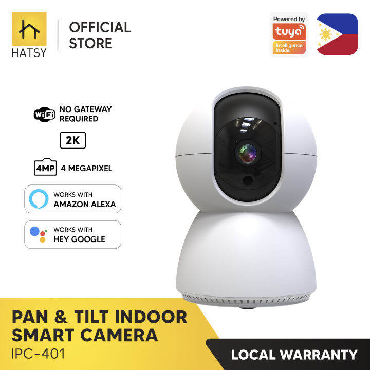 HATSY - Wi-Fi Pan & Tilt Indoor Smart Camera, 4 Megapixel, Works with ...