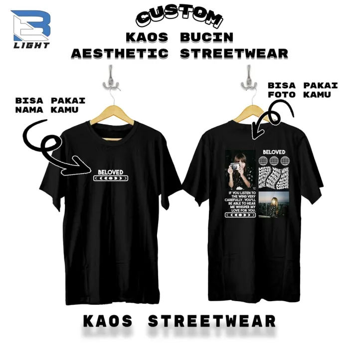 SEHARI JADI! CUSTOM REQUEST KAOS BUCIN STREETWEAR BISA REQUEST PAKAI ...