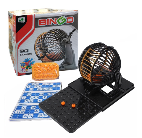 Family Bingo Cage Balls Lotto Lottery Game Set Tambiolo Cards Party ...
