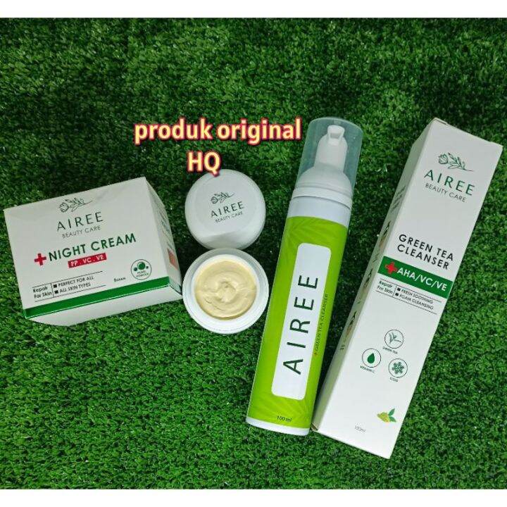 AIREE GREEN TEA CLEANSER AIREE NIGHT CREAM airee skincare | Lazada