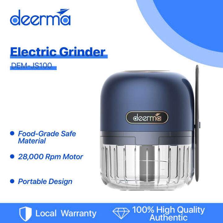 Deerma Mini Grinder JS100 Rechargeable Household Garlic Ginger Pepper ...