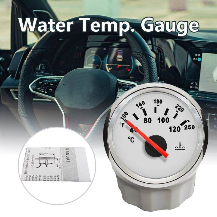 2" Universal Water Temp Meter Car Temperature Gauge Indicator for ...