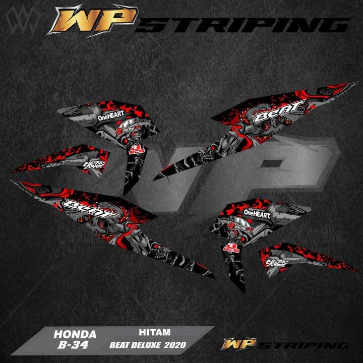 Stiker Striping Beat Deluxe 2020 / Beat Street / Variasi List Skotlet ...